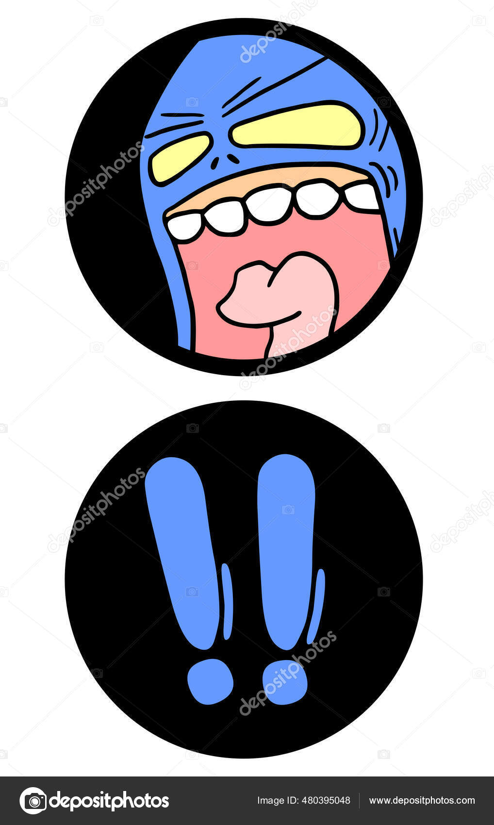 Vector Illustration Comic Character Screaming Stock Vector by ©RATOCA ...