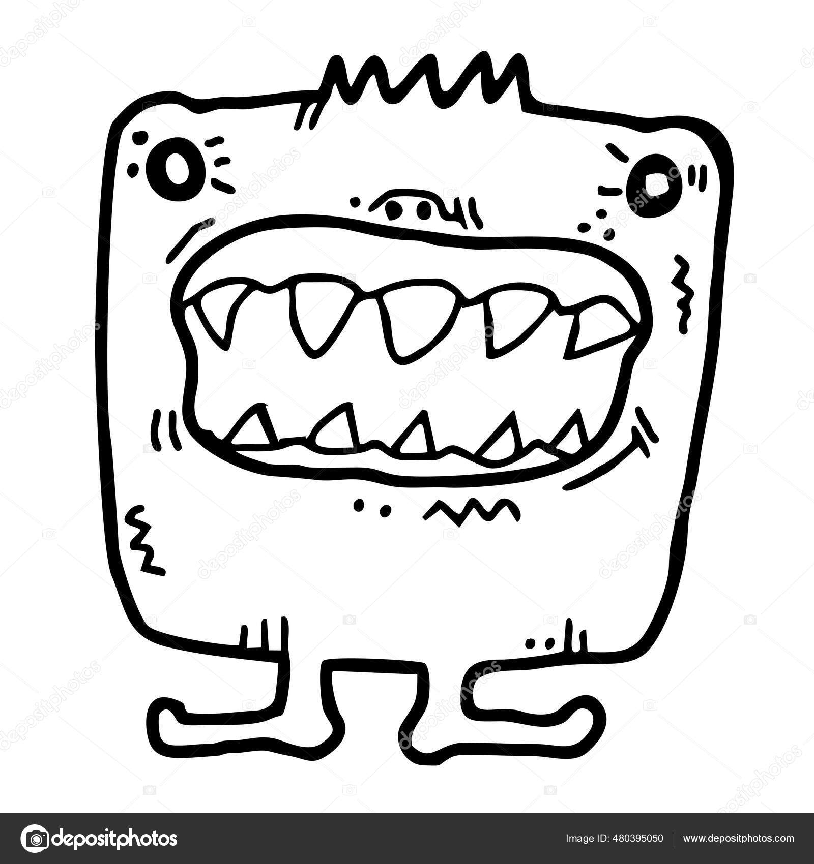 Vector Spooky Dinosaur Cartoon White Background Stock Vector by ©RATOCA ...