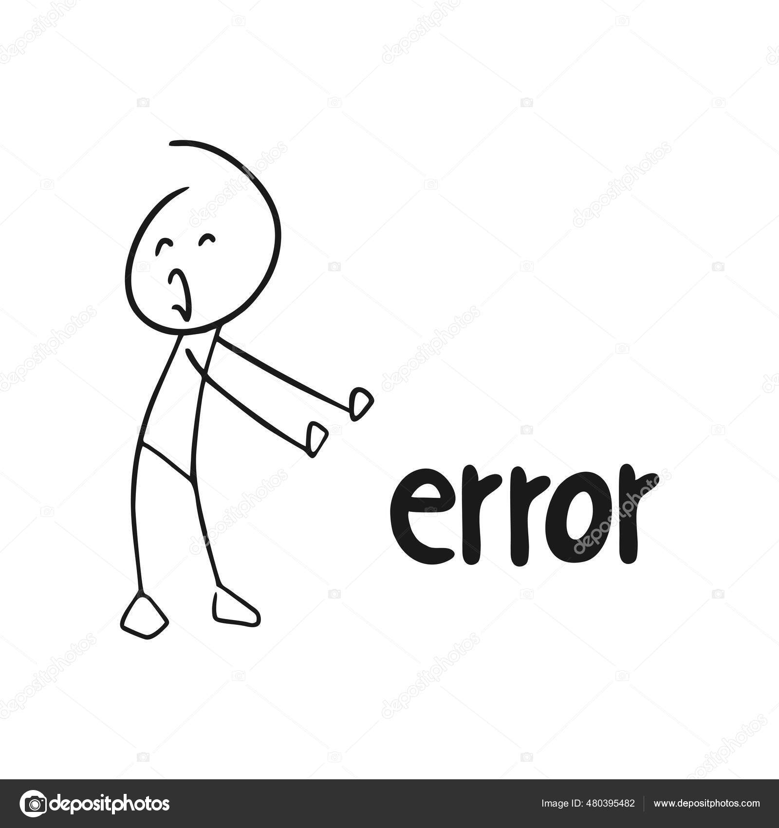 Funny Error Message Vector Illustration Stock Vector Image by ©RATOCA ...