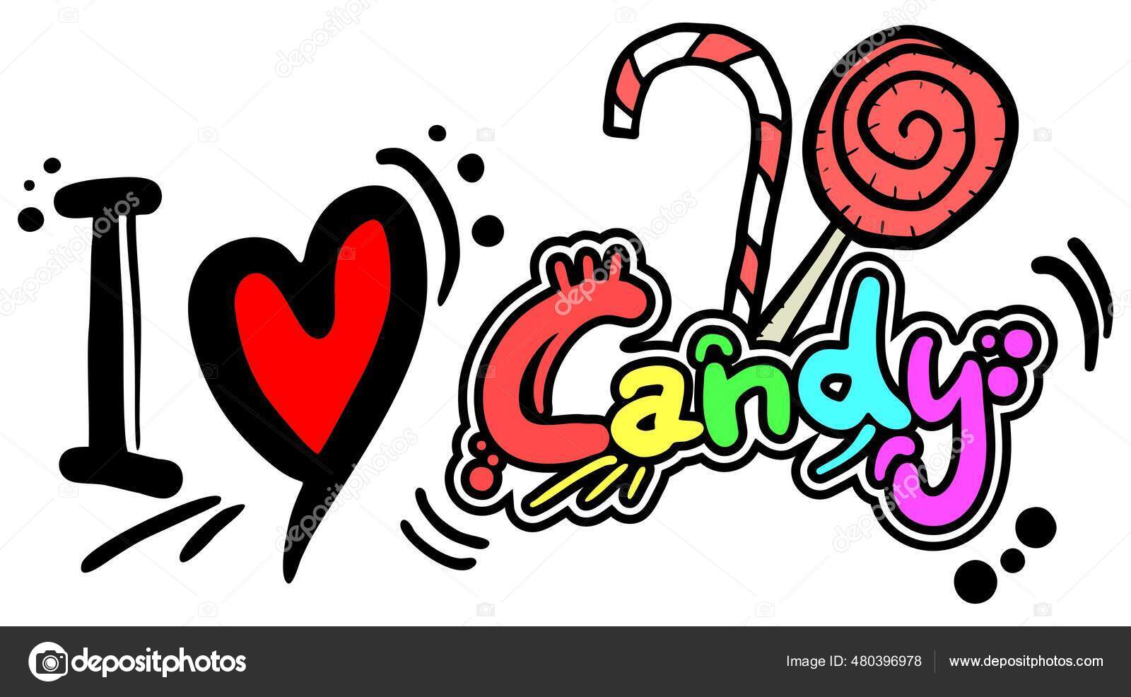 Love Candy Vector Illustration Stock Vector by ©RATOCA 480396978