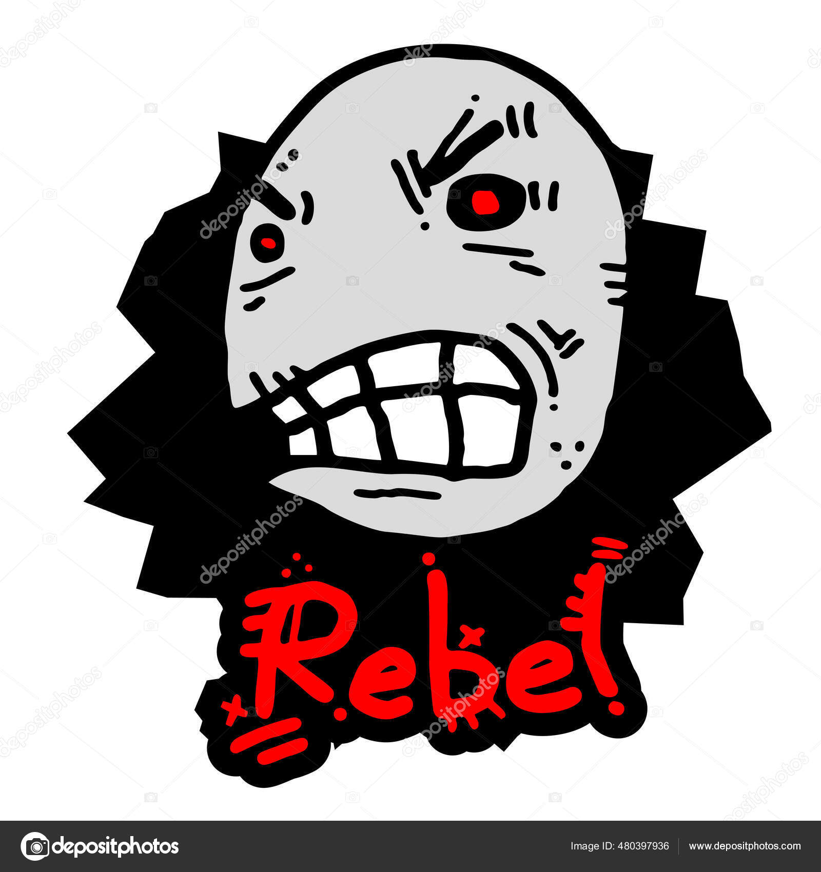 Vector Illustration Rebel Character Stock Vector by ©RATOCA 480397936