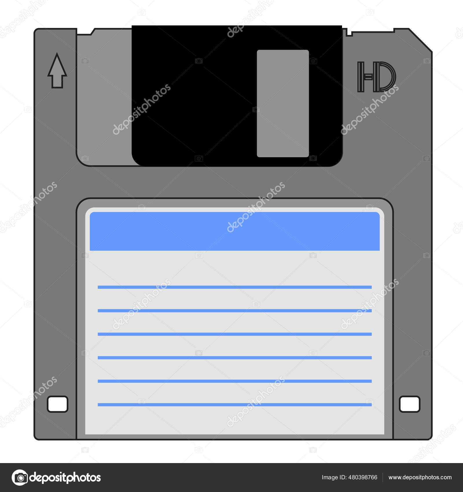 Floppy Disk Icon Flat Illustration Diskette Vector Icons Isolated White ...