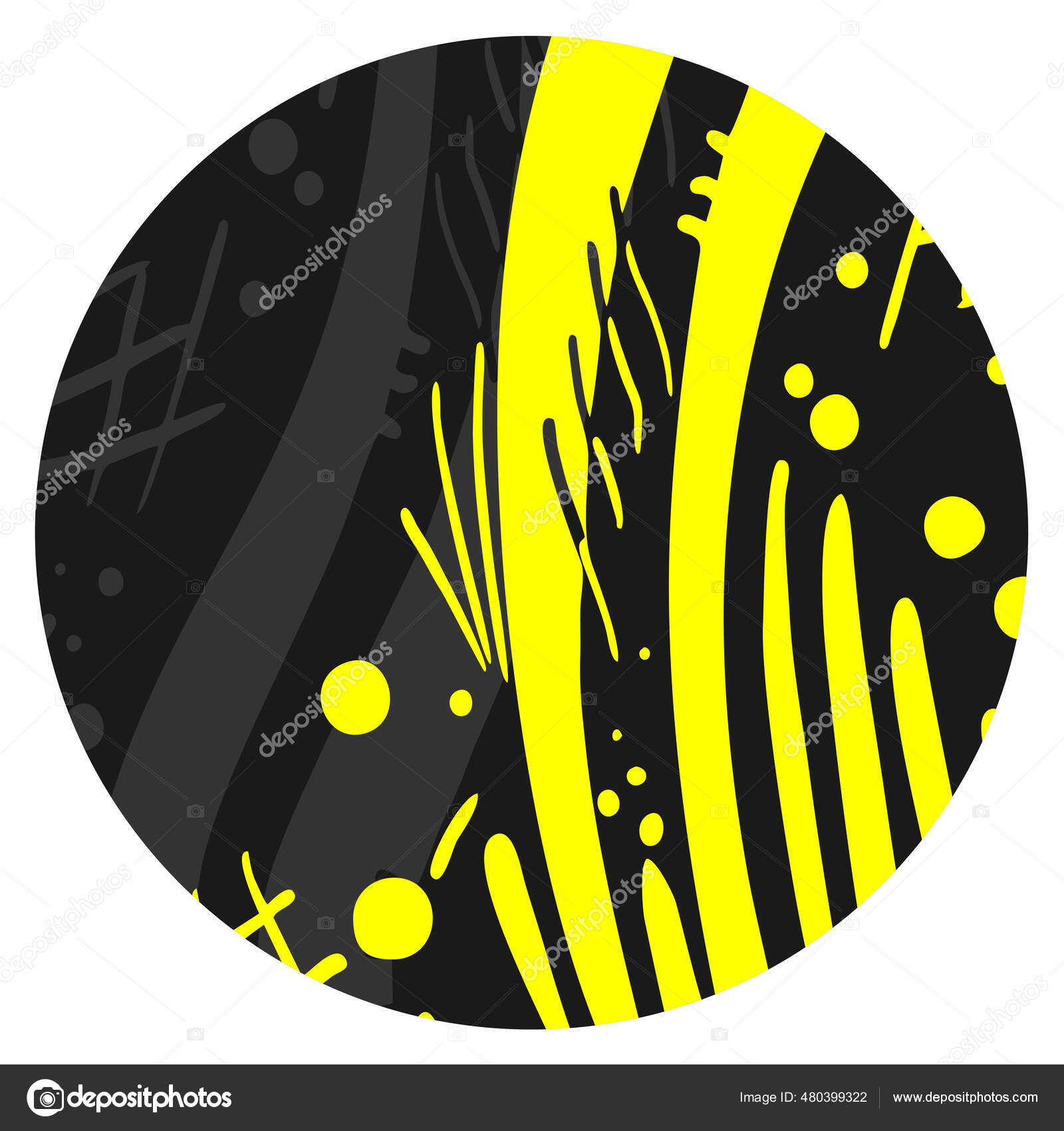 Black Yellow Vector Illustration Stock Vector by ©RATOCA 480399322