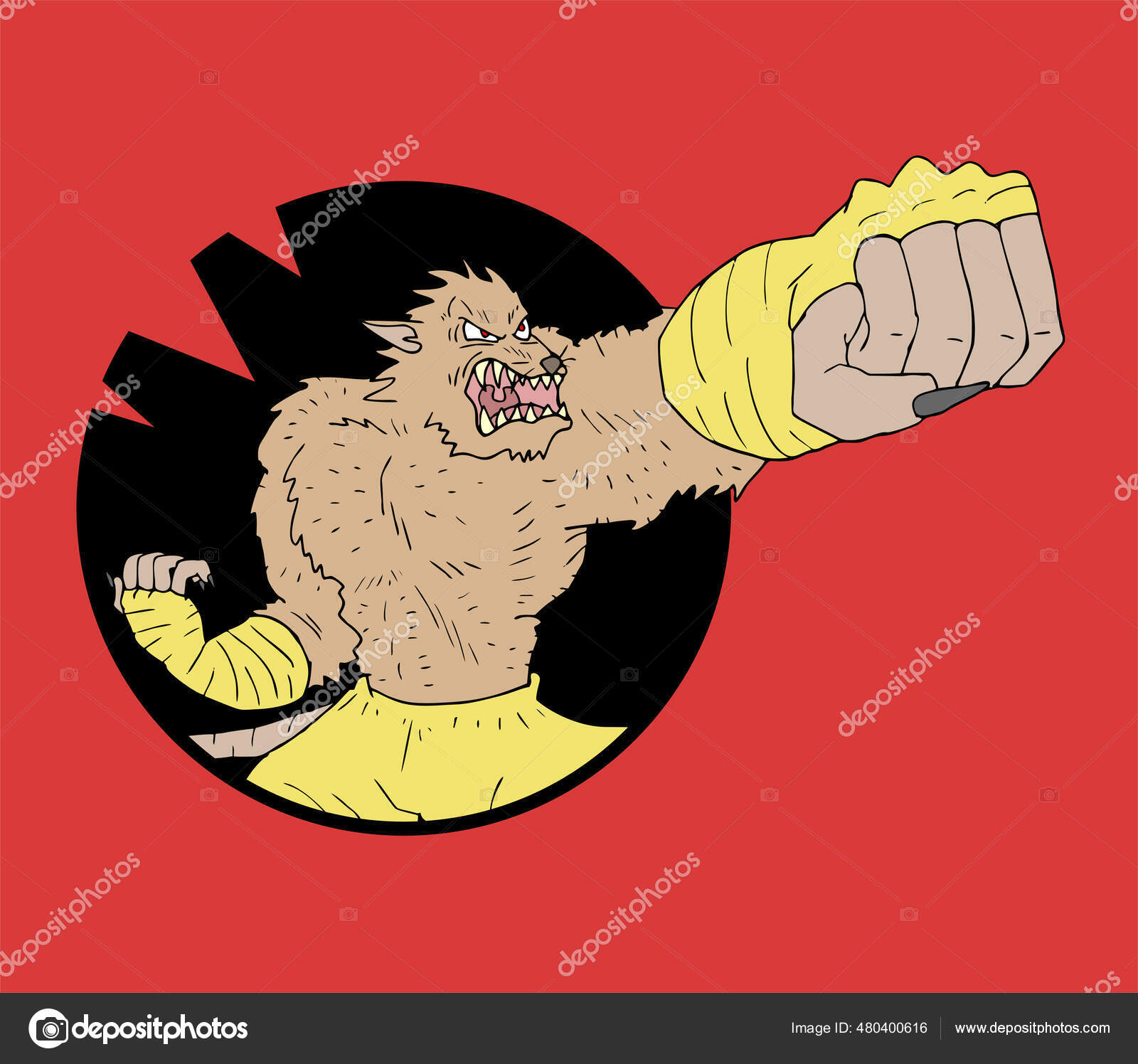 Rata Mutante Vector Combate Ilustración Vector de stock por ©RATOCA ...