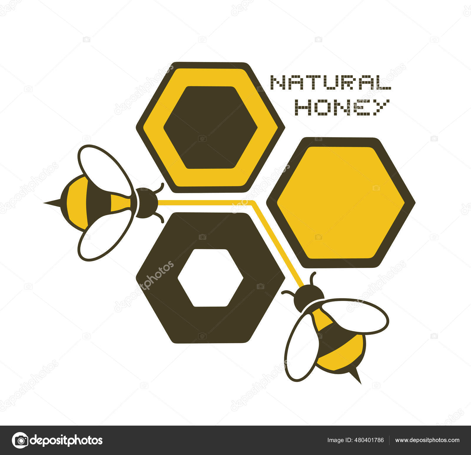 Nature Honey Symbol Vector Illustration Stock Vector by ©RATOCA 480401786
