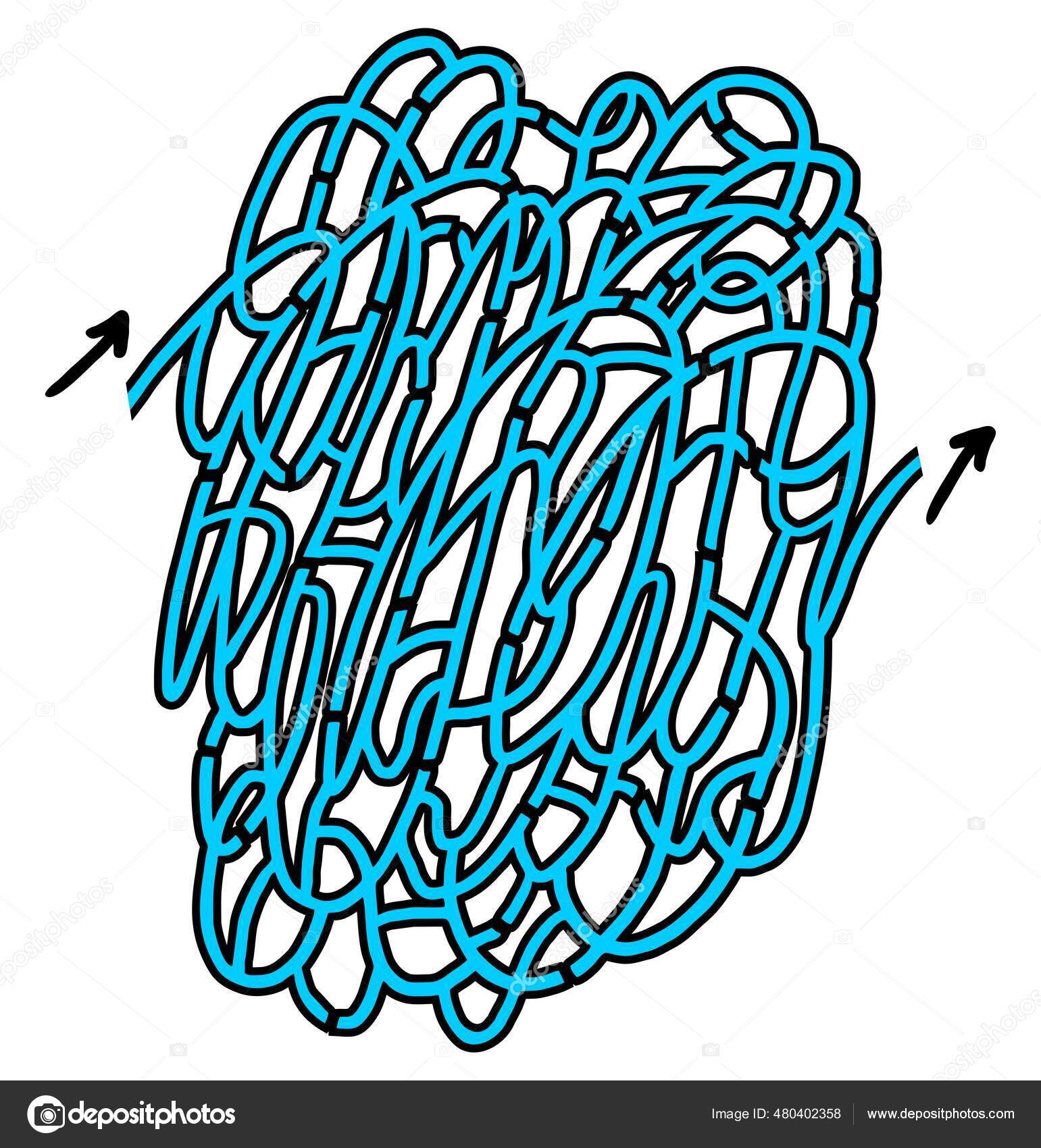 Blue Maze Vector Illustration Stock Vector by ©RATOCA 480402358