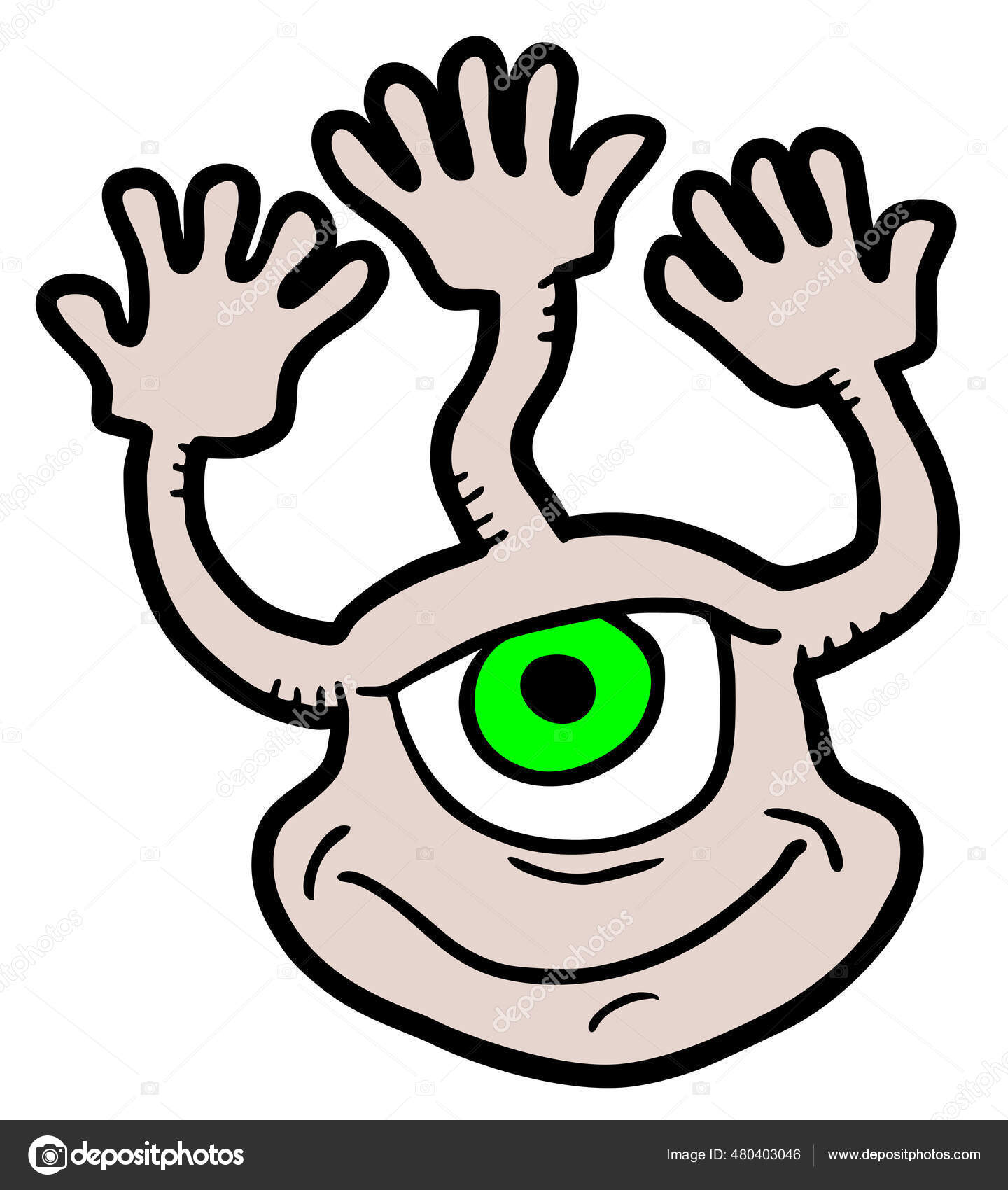 Crazy Eye Vector Illustration Stock Vector By ©ratoca 480403046