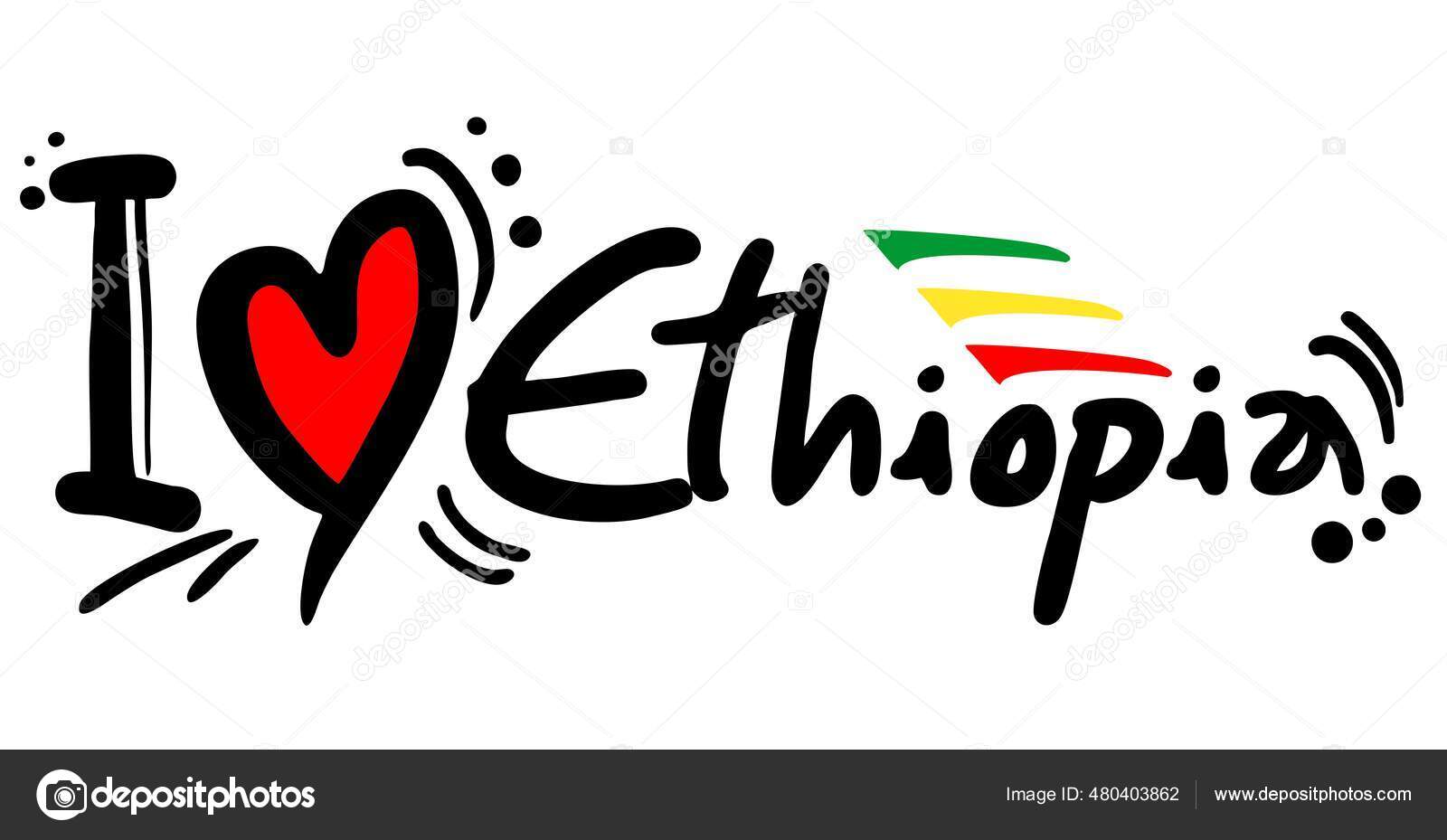 Ethiopia Love Vector Illustration Stock Vector by ©RATOCA 480403862