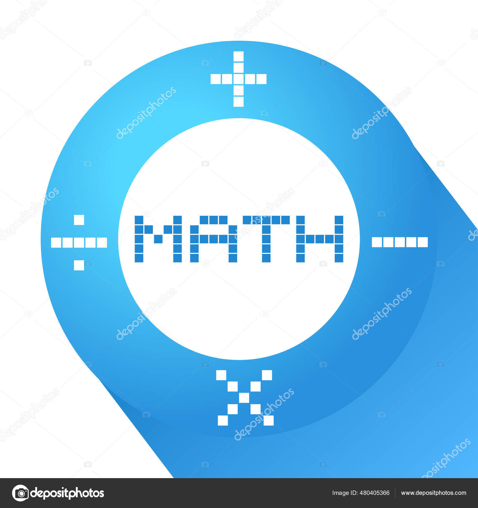 Azul Matemáticas Símbolo Vector Ilustración Vector de stock por ©RATOCA ...