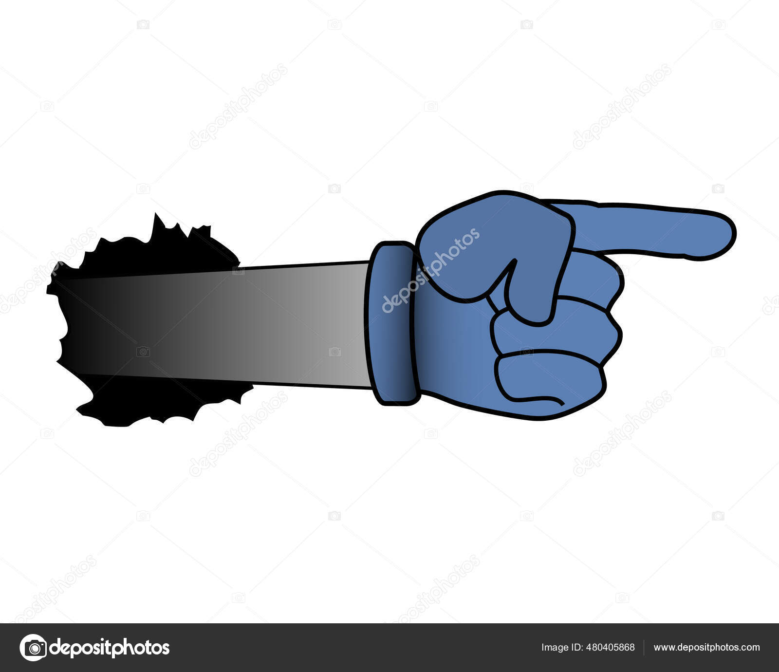 Pointing Finger Sign Vector Illustration Stock Vector by ©RATOCA 480405868