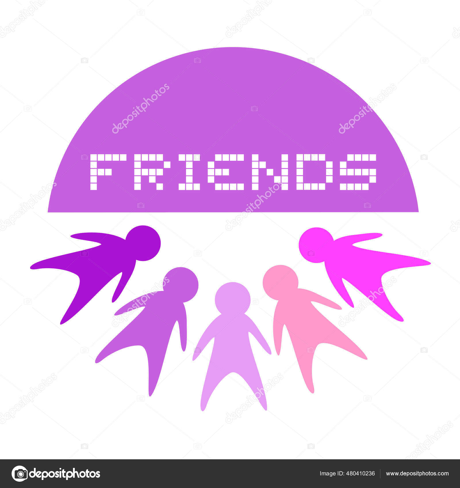 Friends Symbol Vector Illustration Stock Vector by ©RATOCA 480410236