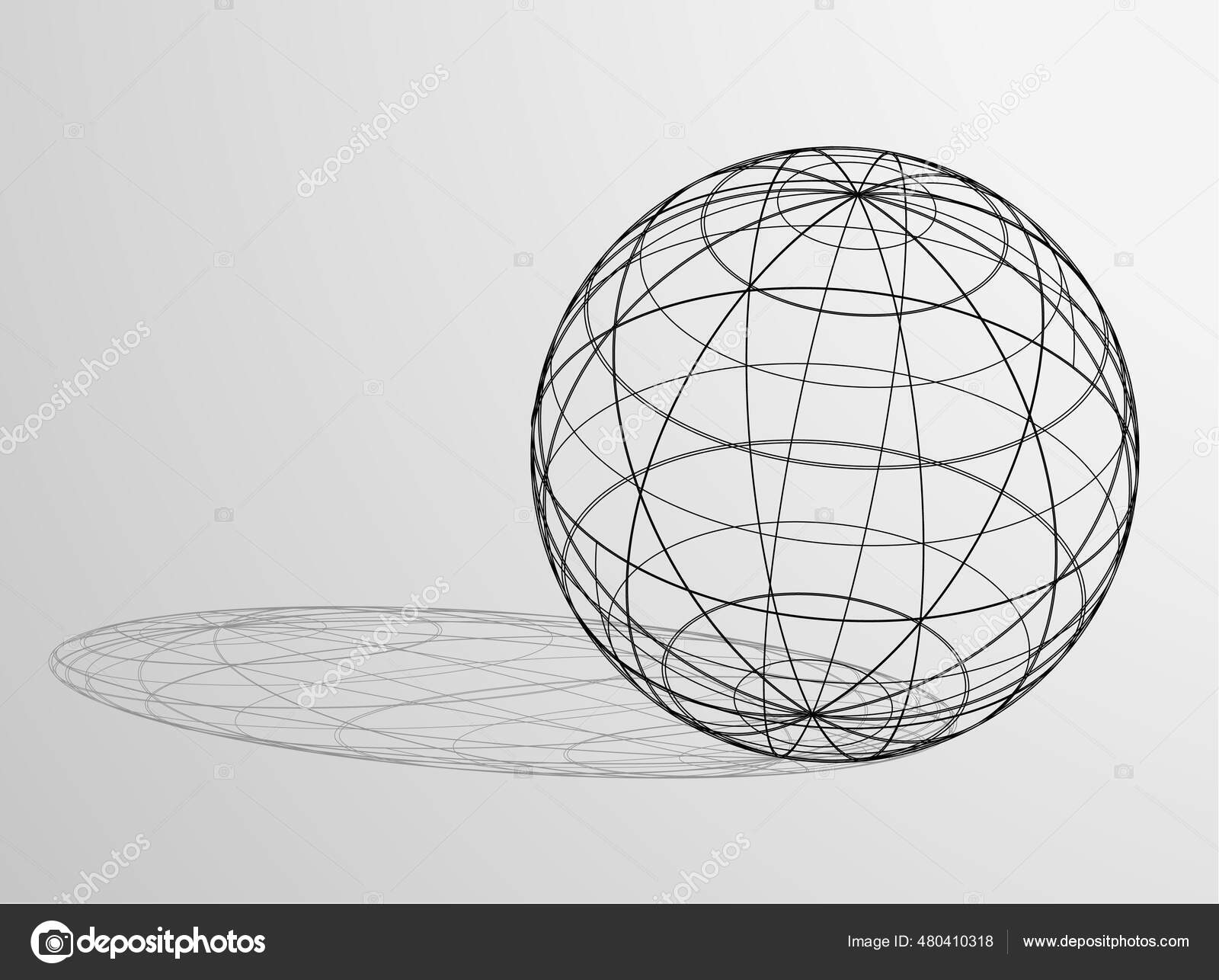 Ball Shadow Vector Illustration Stock Vector by ©RATOCA 480410318