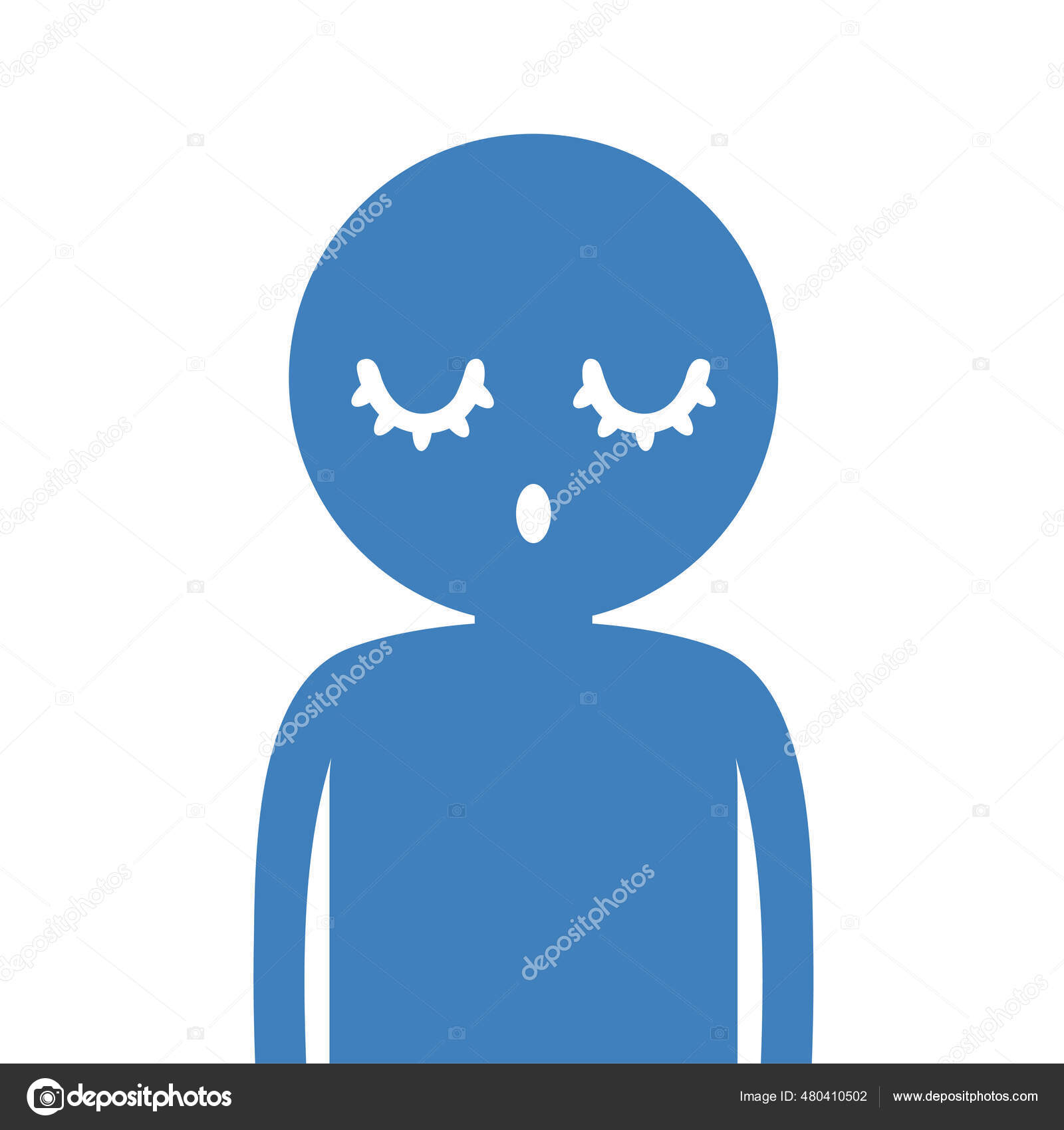 Sleeping Expression Vector Illustration Stock Vector Image by ©RATOCA ...