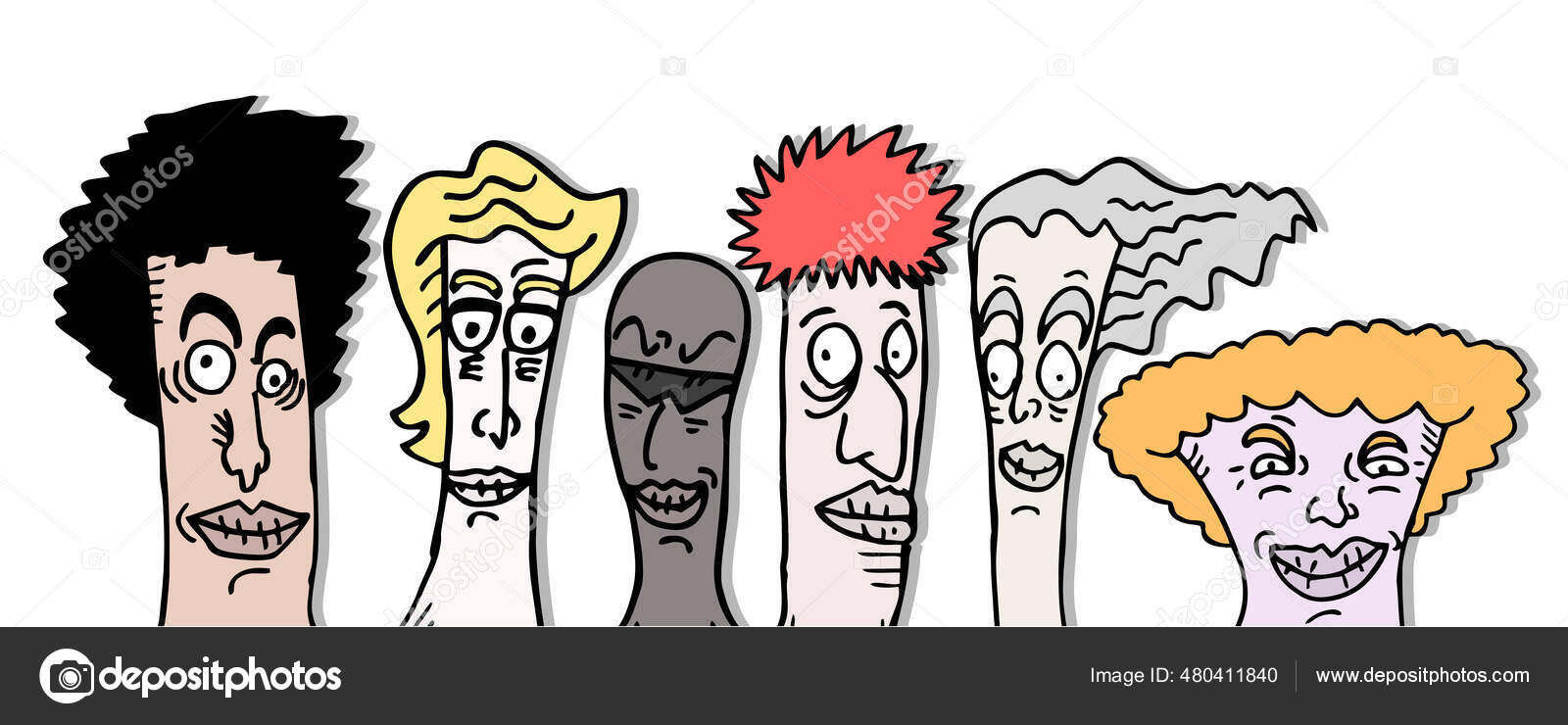Vector Illustration Comic Characters Stock Vector by ©RATOCA 480411840