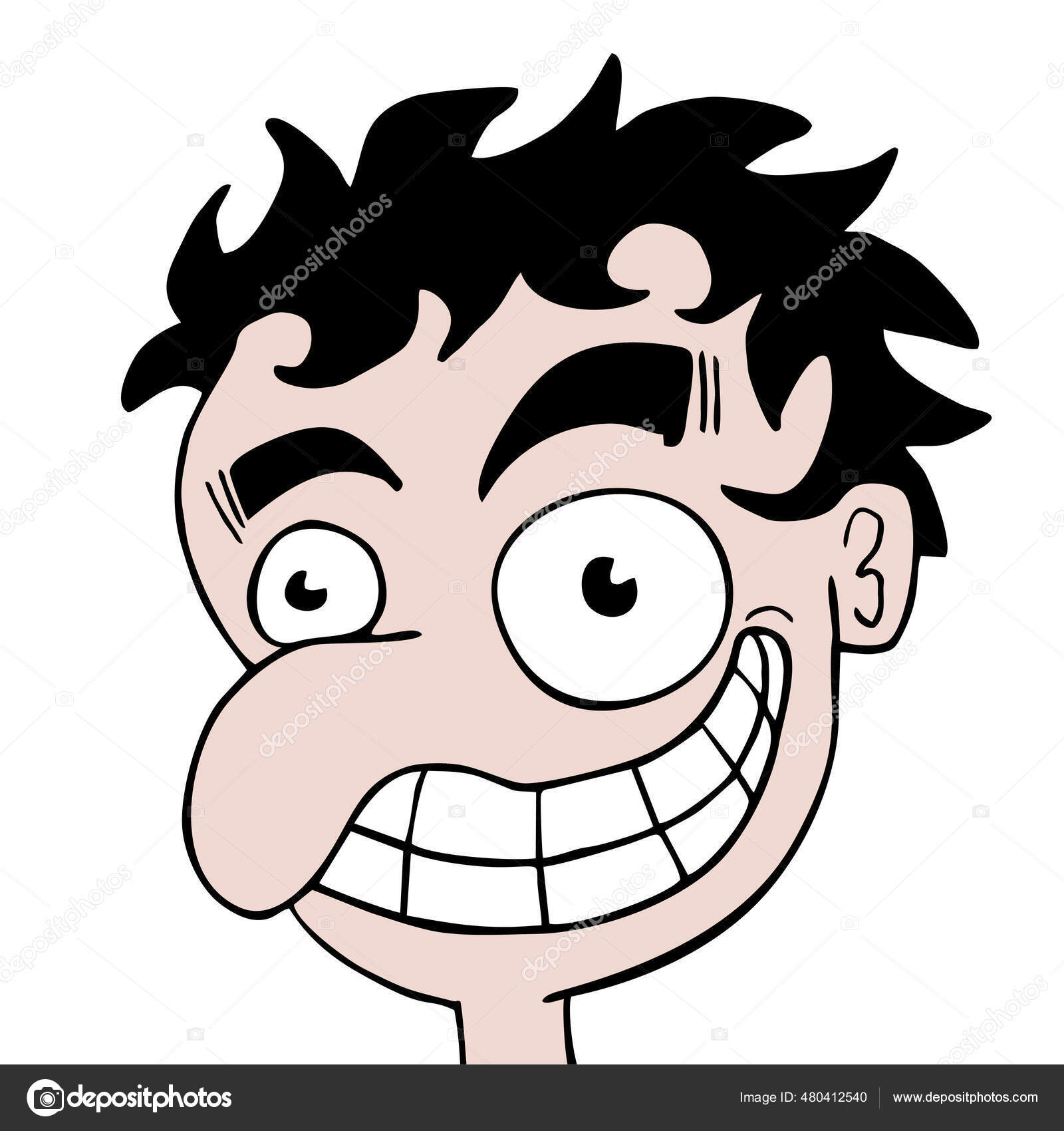 Funny Face Design Vector Illustration Stock Vector by ©RATOCA 480412540