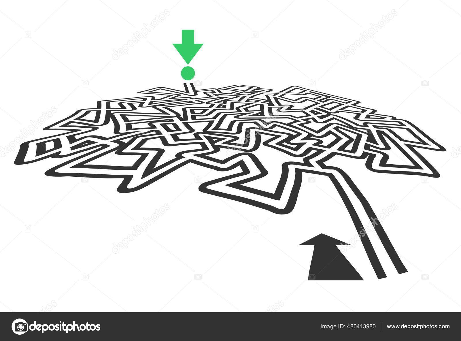 Ilustración Vector Laberinto Cruz Vector de stock #480413980 de ©RATOCA