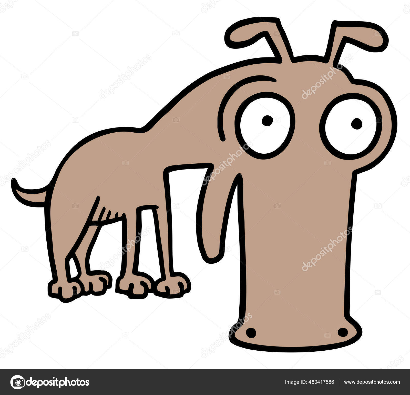 Cartoon Dog Vector Illustration Stock Vector by ©RATOCA 480417586