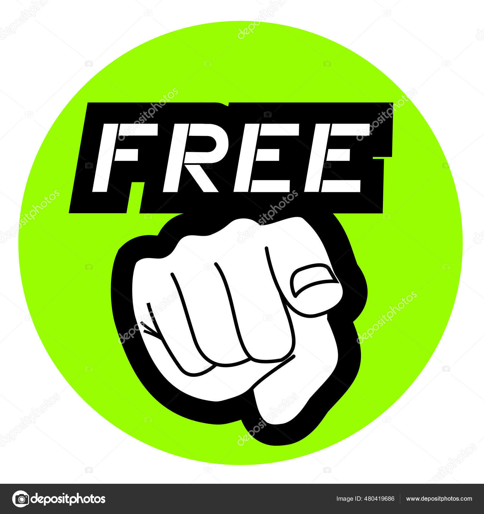 Señalando Con Dedo Signo Libre Vector de Stock de ©RATOCA 480419686