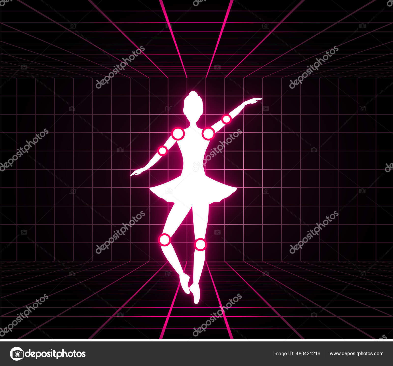 Lighting Dancer Vector Illustration Stock Vector by ©RATOCA 480421216