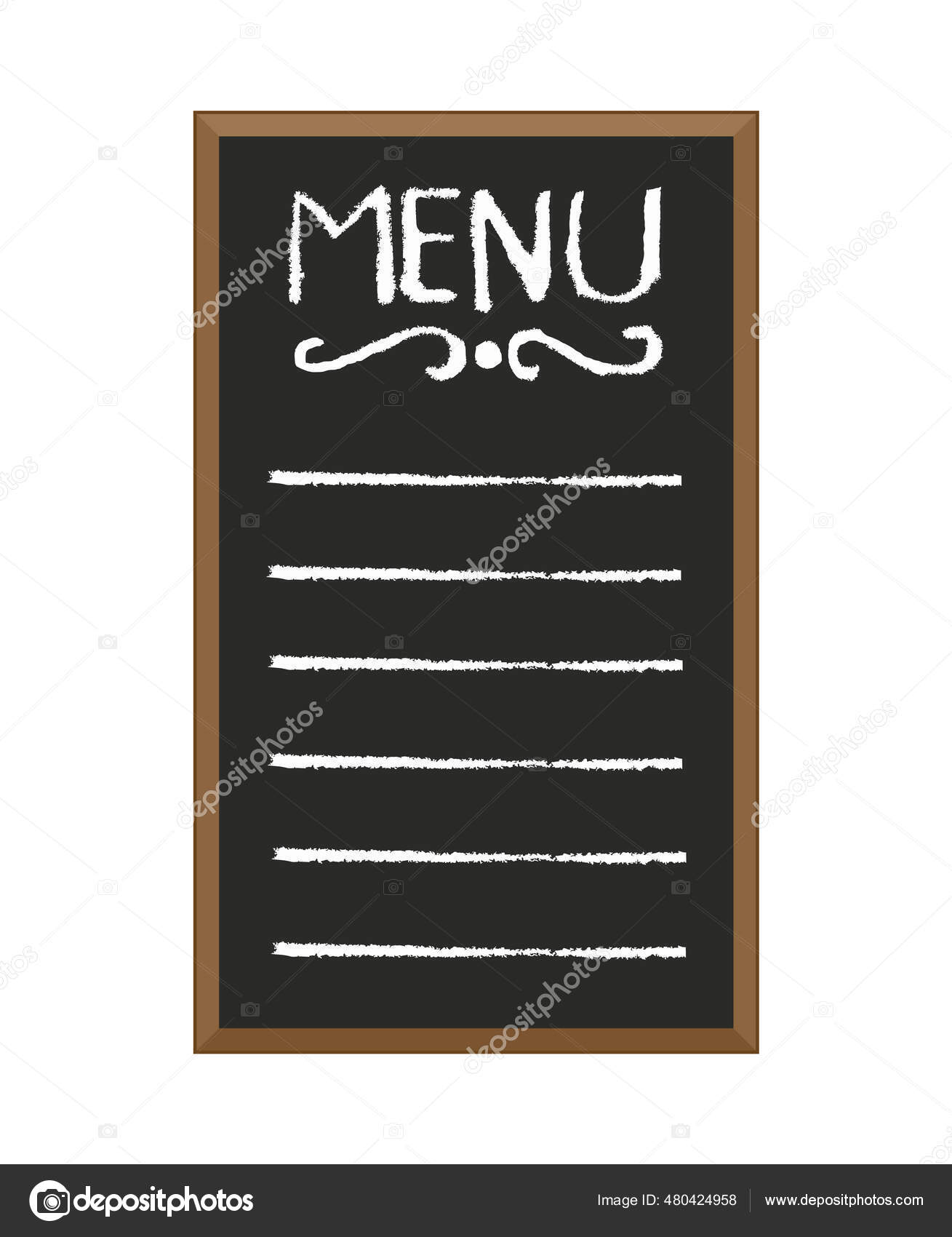 Restaurante Menú Lista Vector Ilustración Vector de stock #480424958 de ...