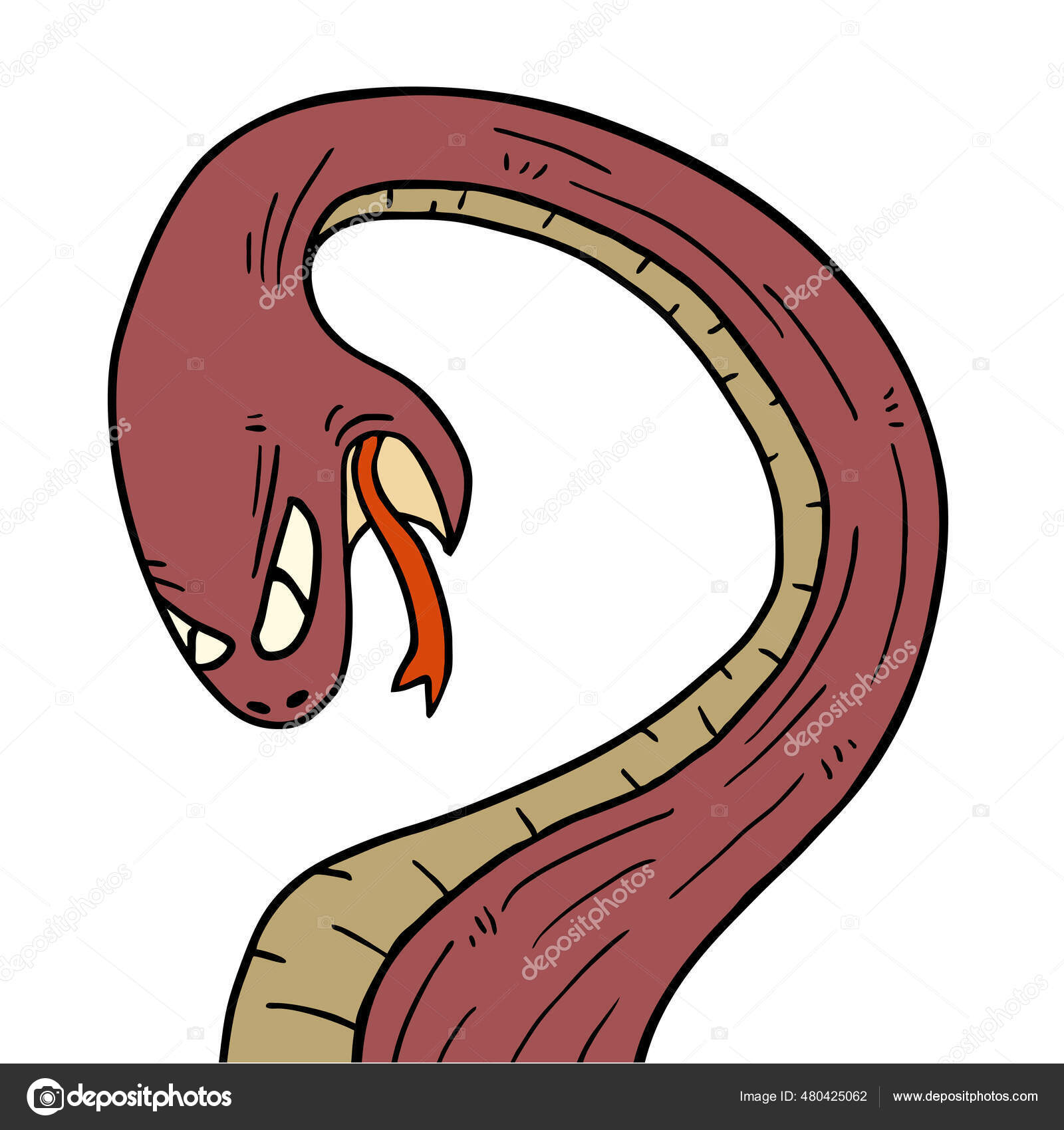 Illustration Vectorielle Serpent Rouge Vecteur par ©RATOCA 480425062