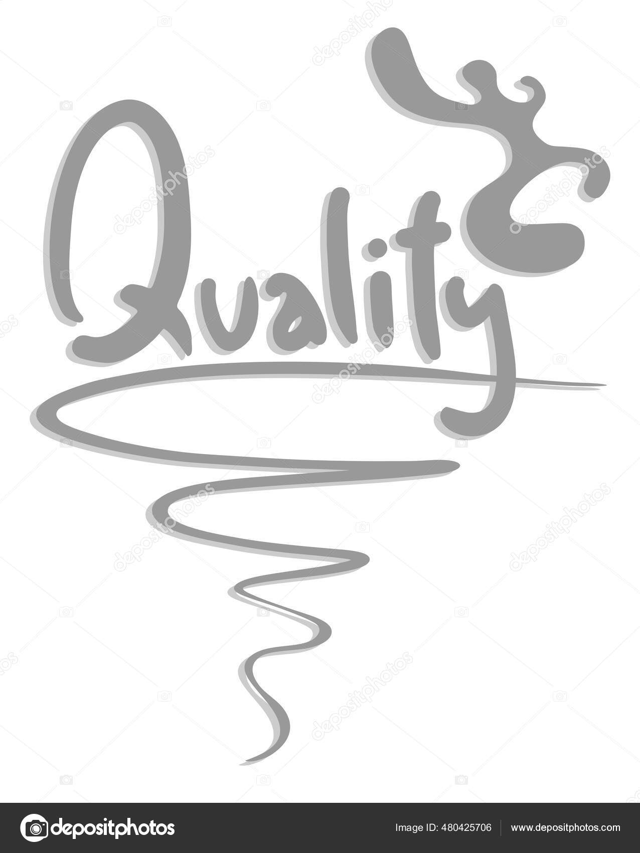 Sticker Quality Vector Illustration Stock Vector by ©RATOCA 480425706