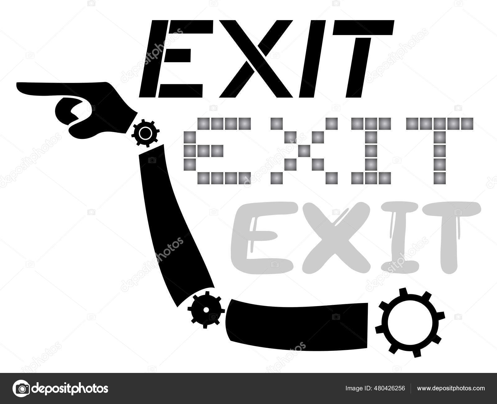 Exit Sign Vector Illustration Stock Vector by ©RATOCA 480426256 Exit Sign Vector Illustration Stock Vector by ©RATOCA 480426256