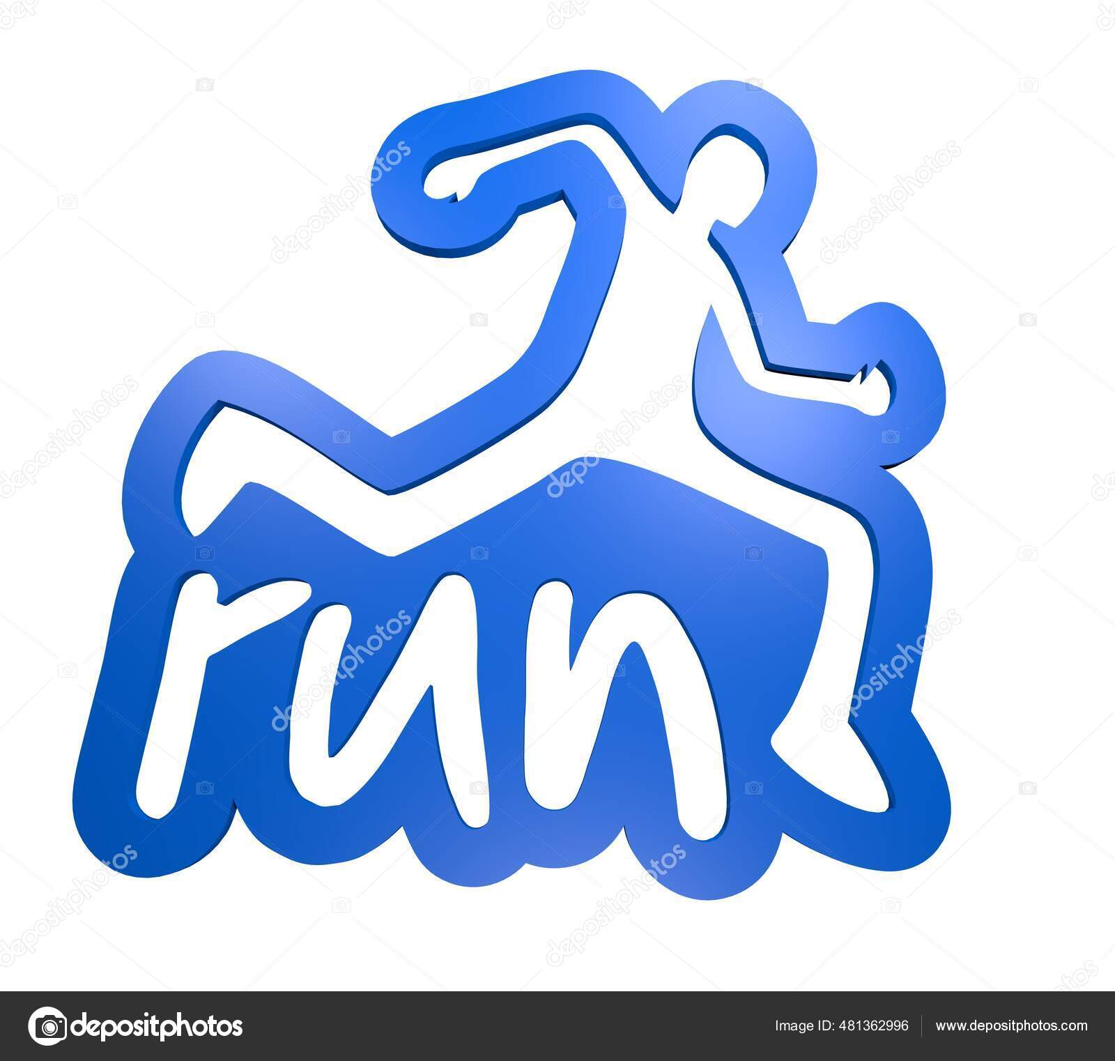 Blue Run Draw — Stock Photo © RATOCA #481362996
