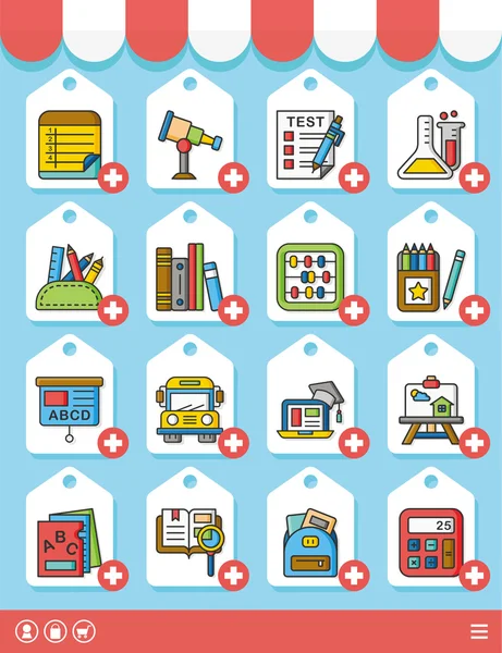 Set of modern flat design icons on design development theme — Stock ...