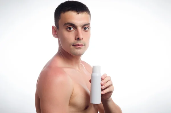 Imágenes de Male deodorant spraying libres de derechos | Depositphotos
