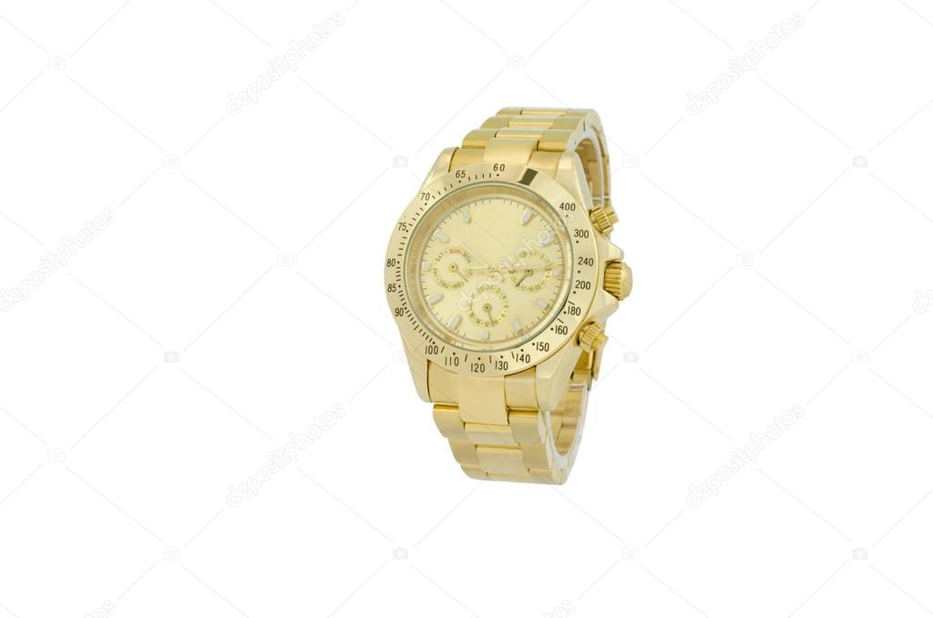 Gold watch on a white background — Stock Photo © 5nikolas5 #94863920