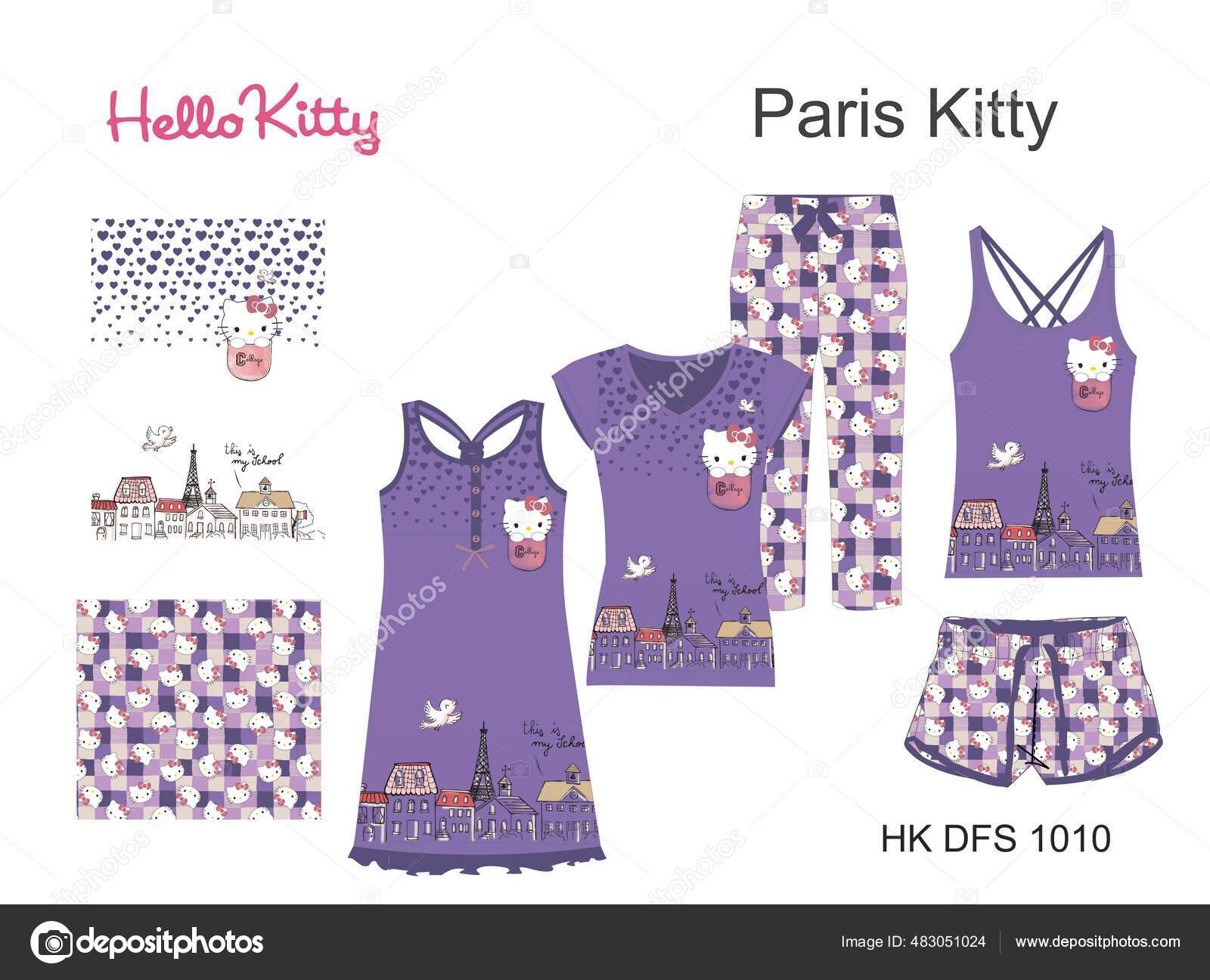 Hello Kitty Graphic Pattern Design Stock Vector by ©nazan_topal.msn.com ...