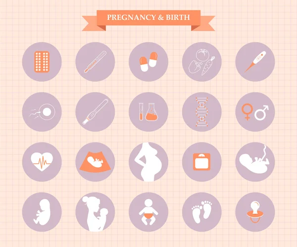 Birth icons Vector Art Stock Images | Depositphotos