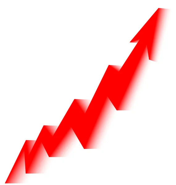 Business graph with going up red arrow — Stock Photo © siraanamwong ...