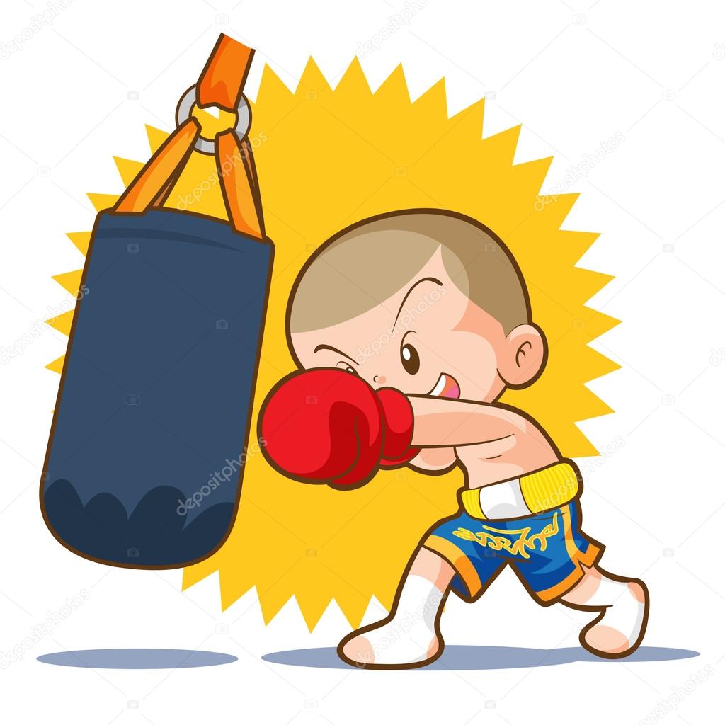 Muaythai sandbag boxing hit Stock Vector Image by ©watcartoon #78525490