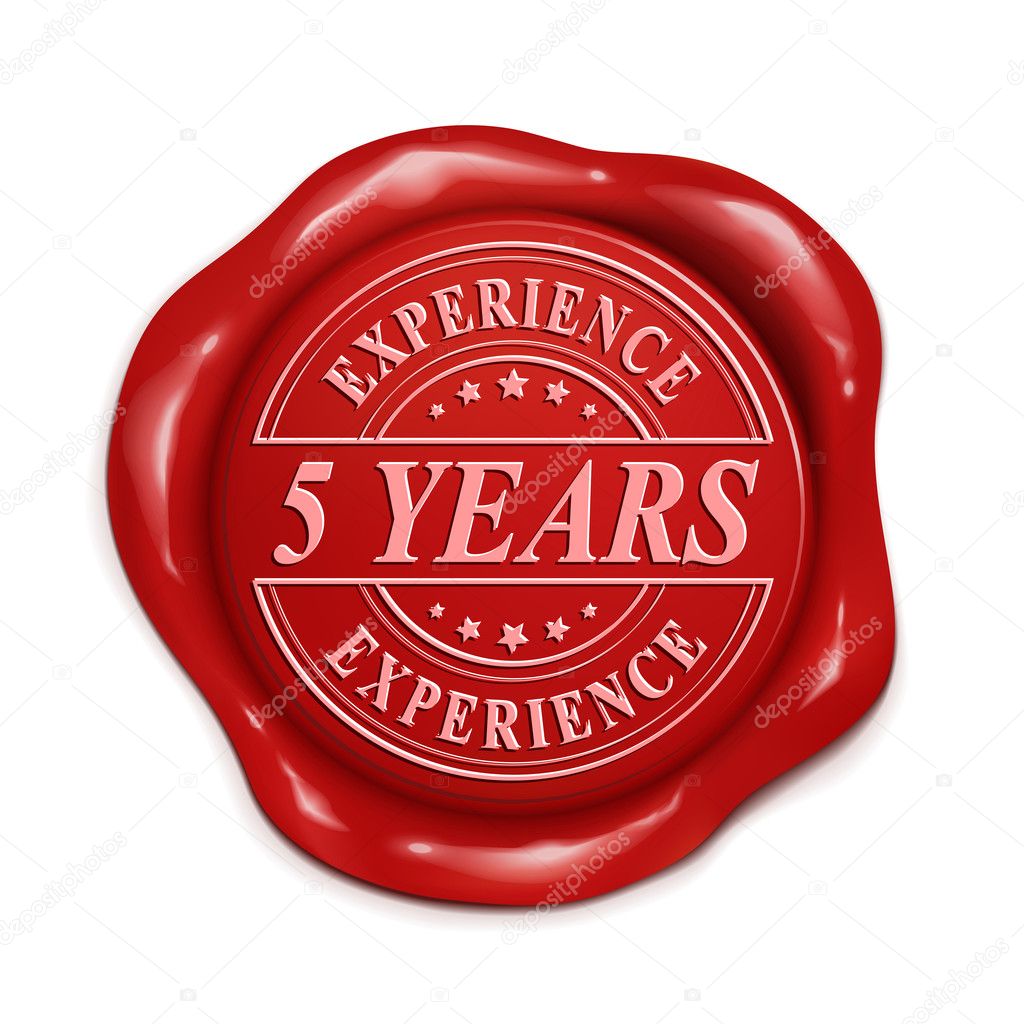 Five years 3d red wax seal Stock Vector Image by ©HstrongART #107110050