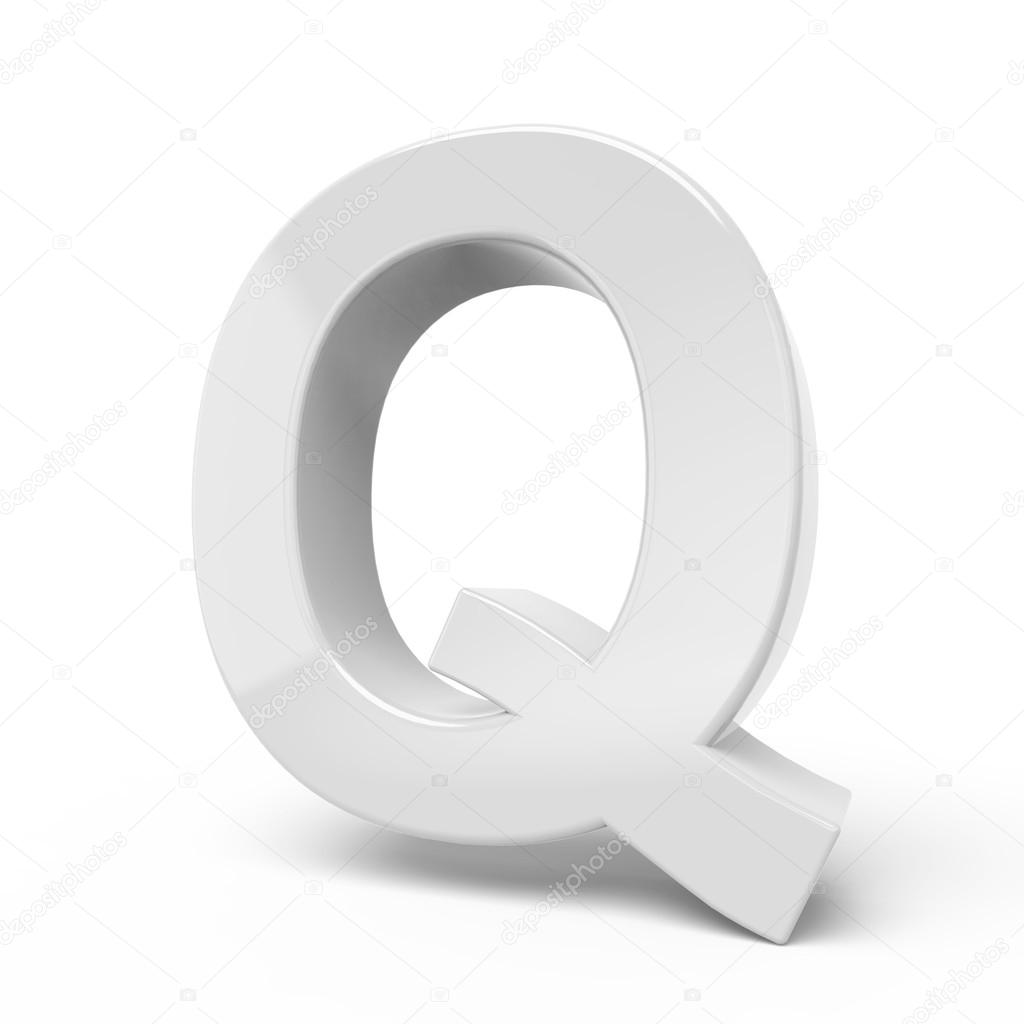 3D rendering white letter Q — Stock Photo © HstrongART #123157096
