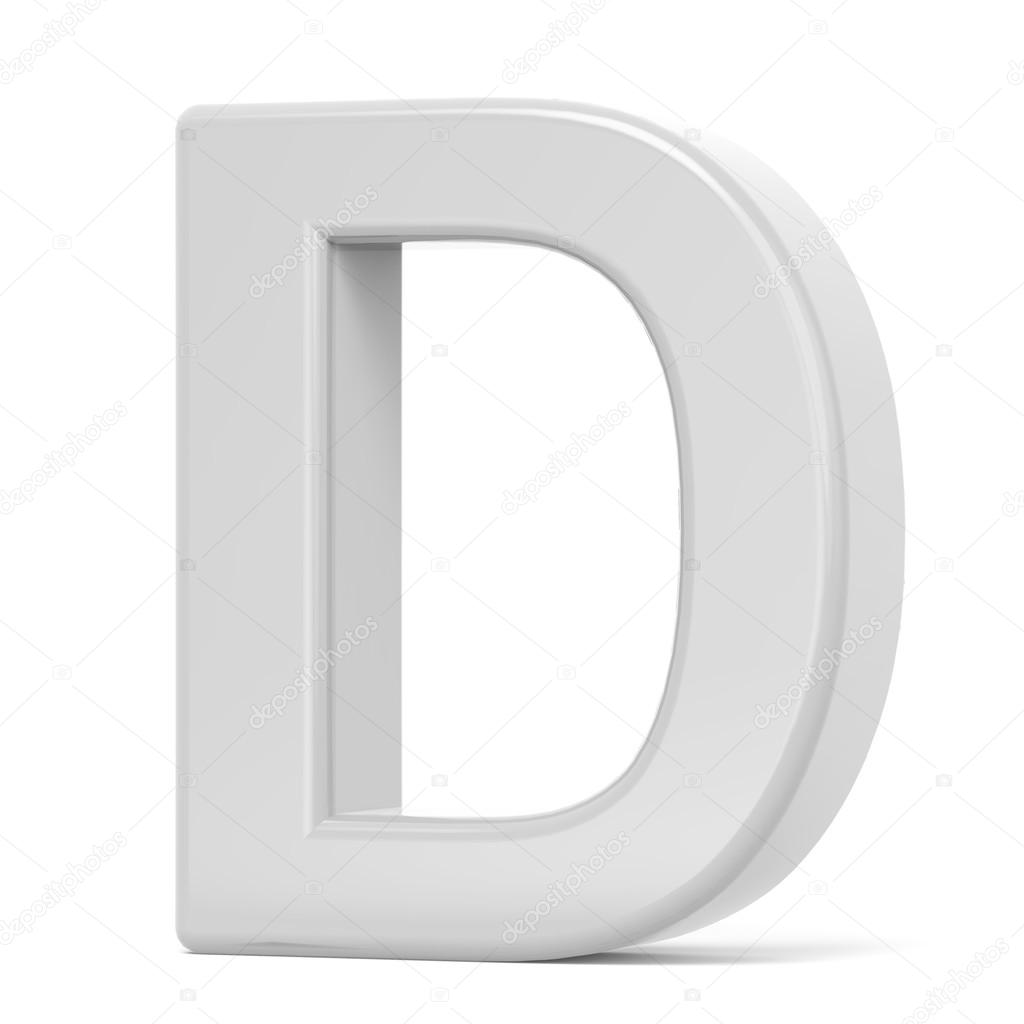 Representación 3D letra blanca D: fotografía de stock © HstrongART ...