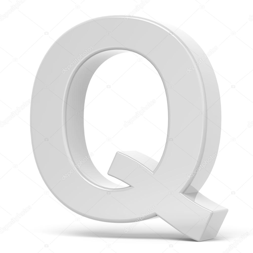 3D rendering white letter Q — Stock Photo © HstrongART #123157682