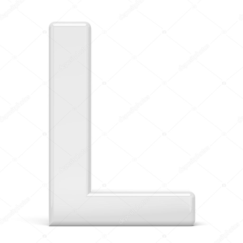 3D rendering white letter L — Stock Photo © HstrongART #123157812