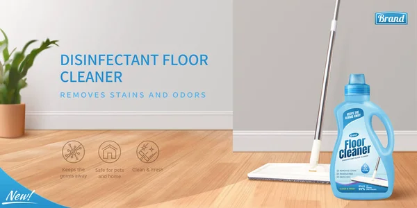Floor detergent ad Vector Art Stock Images | Depositphotos