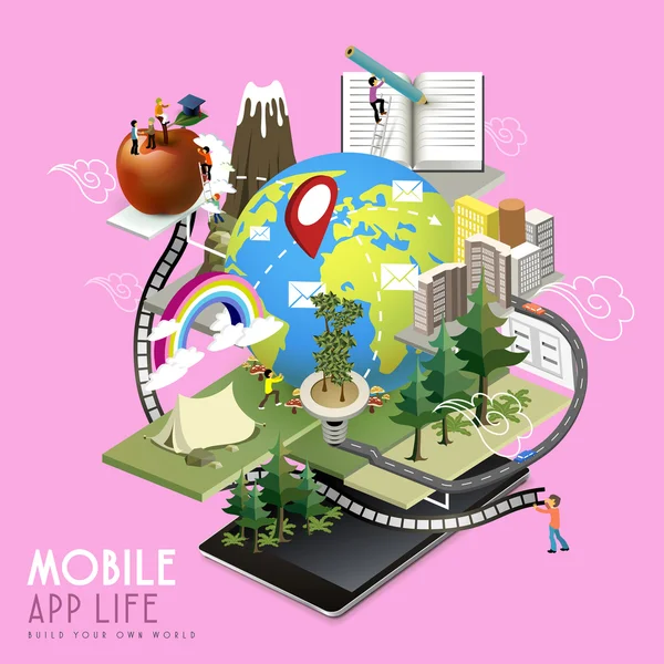 Mobile life Vector Art Stock Images | Depositphotos