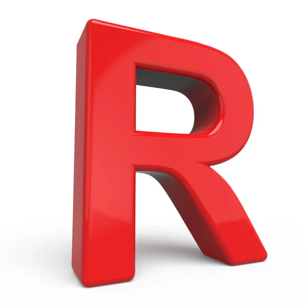 Image of beautiful letter r | Beautiful red 3d font. Letter R. — Stock ...