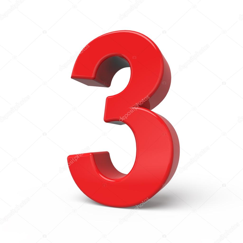 3d glossy red number 3 — Stock Photo © HstrongART #94252744