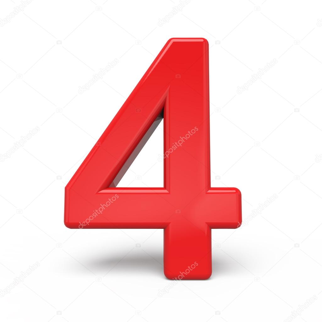 3d glossy red number 4 Stock Photo by ©HstrongART 94253040