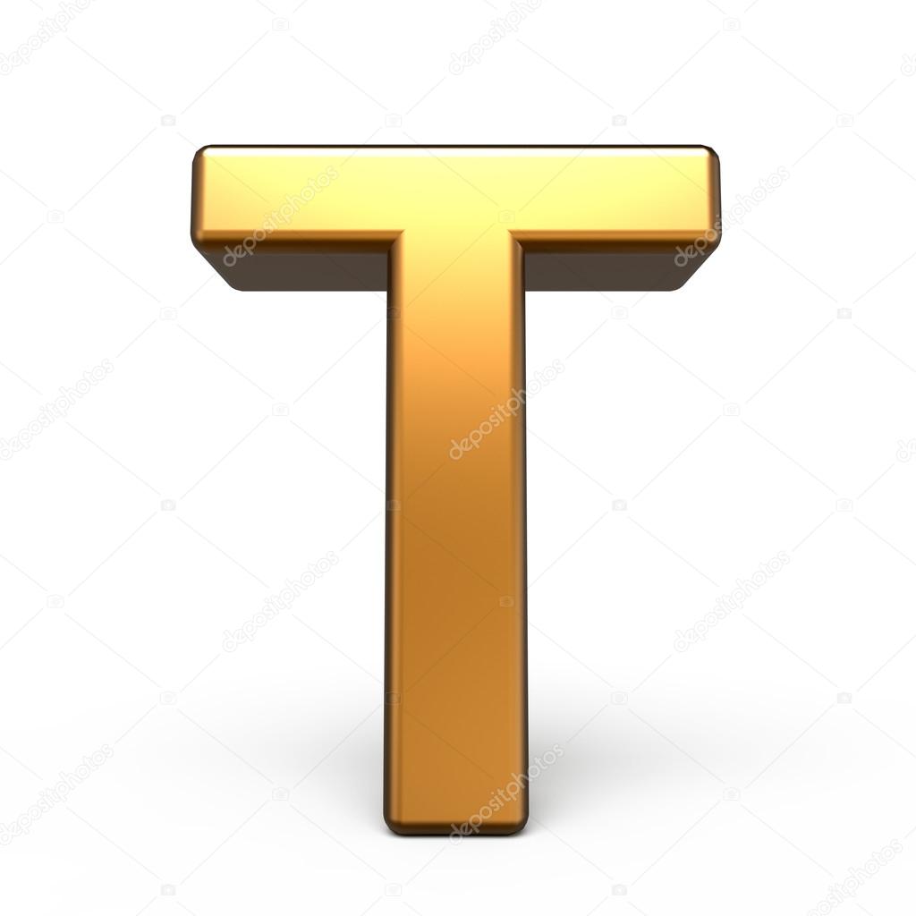 3d matte gold letter T — Stock Photo © HstrongART #94364522