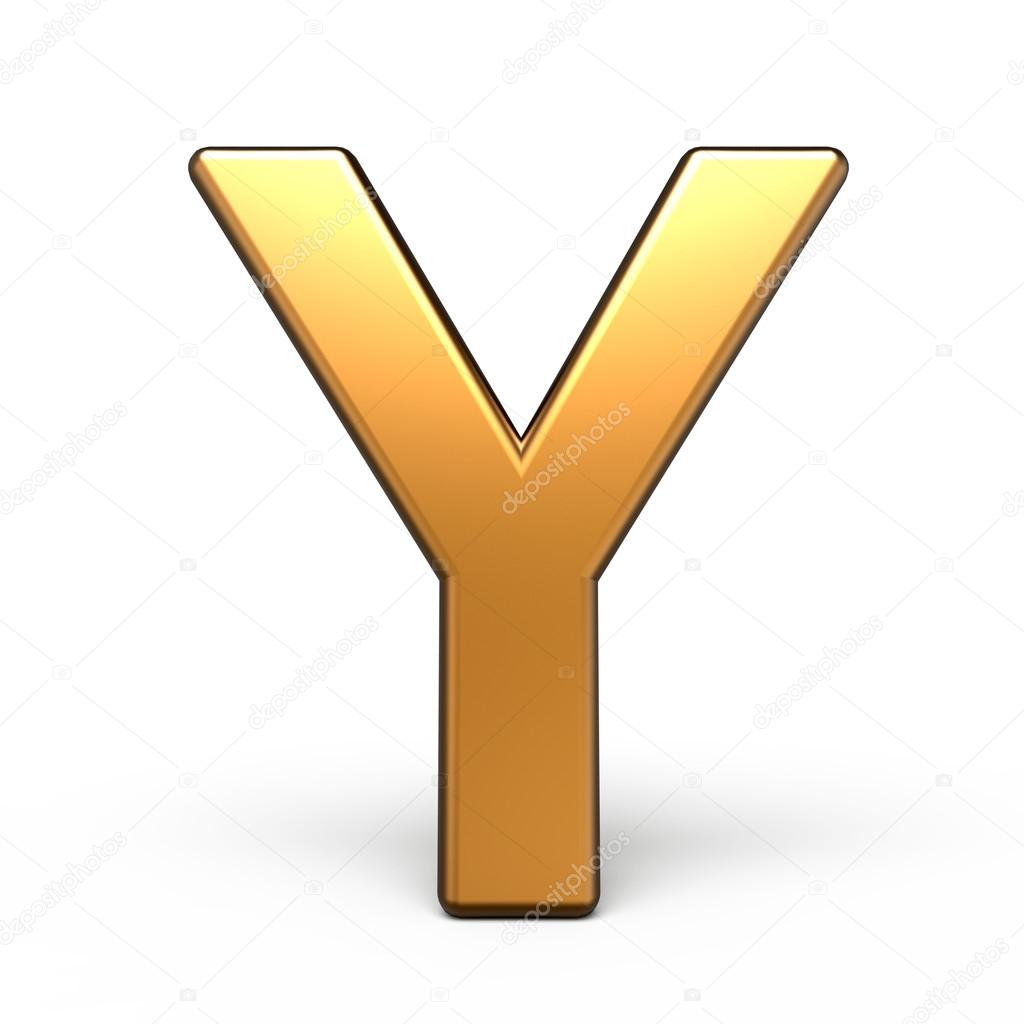 3d matte gold letter Y — Stock Photo © HstrongART #94364540