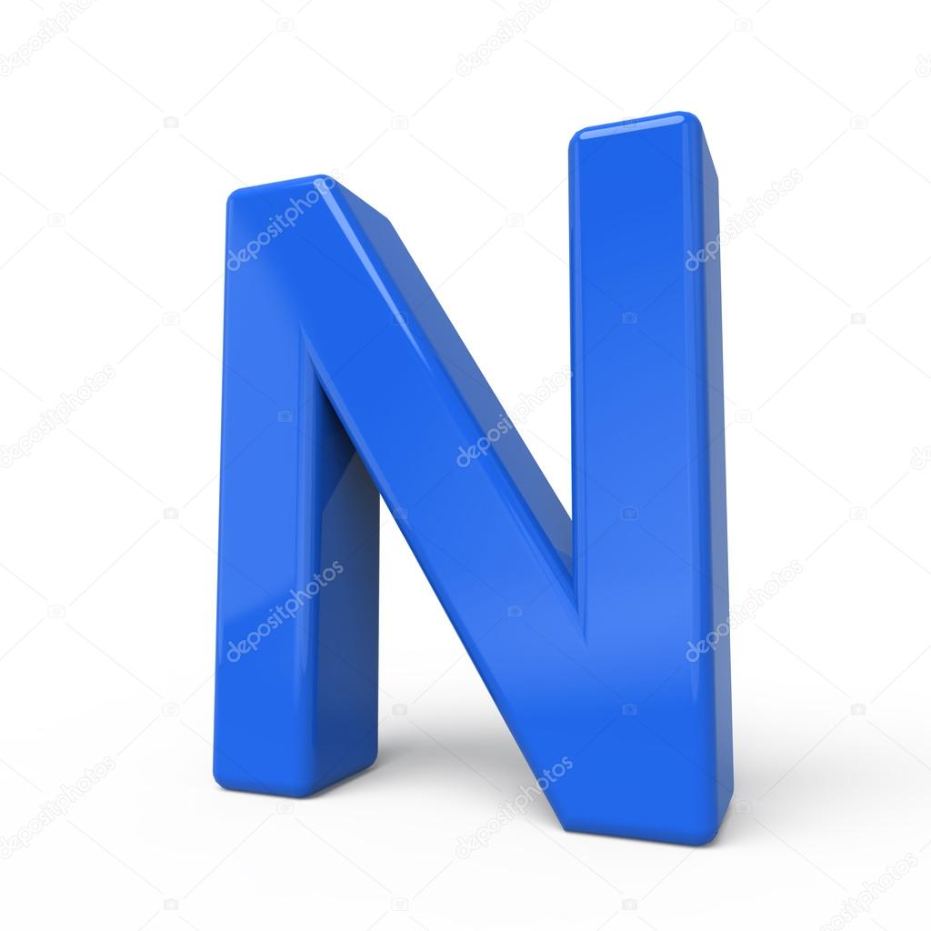 3d glossy blue letter N Stock Photo by ©HstrongART 94365002