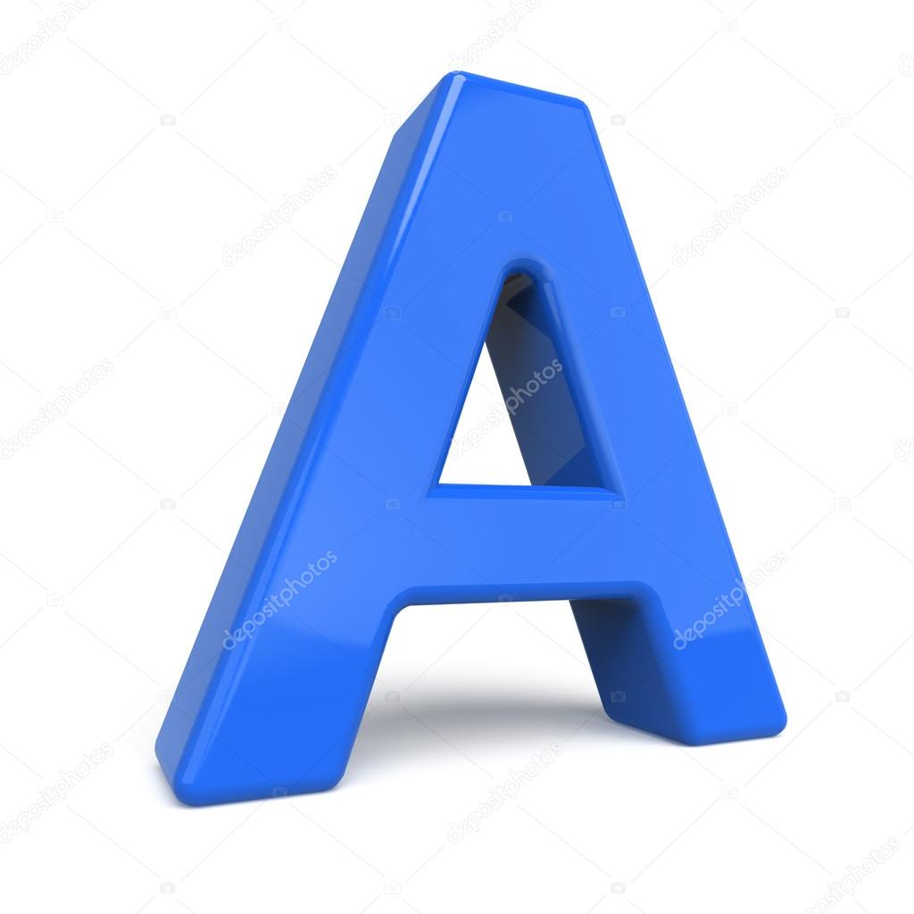 3d glossy blue letter A Stock Photo by ©HstrongART 94365076