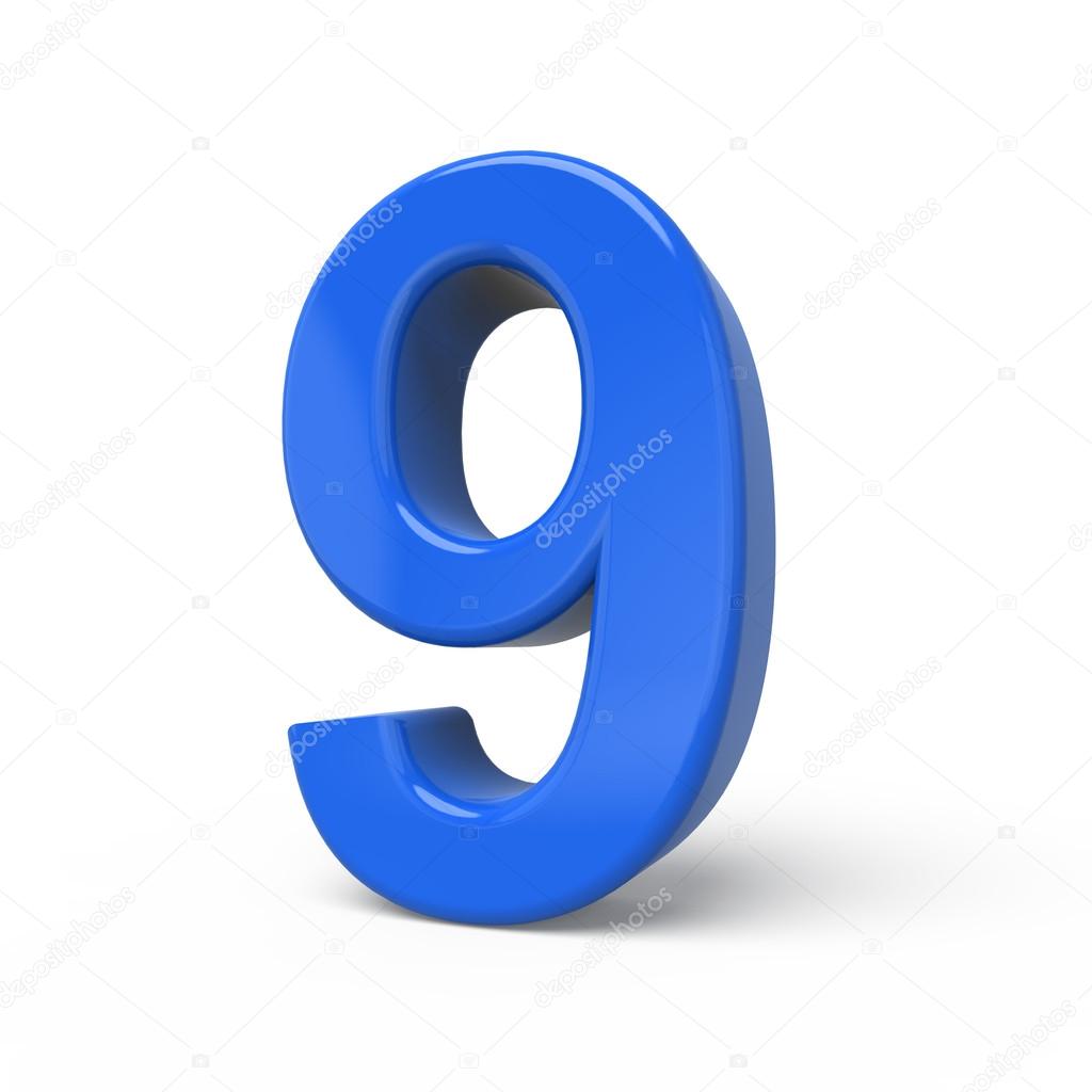 3d glossy blue number 9 — Stock Photo © HstrongART #94365078